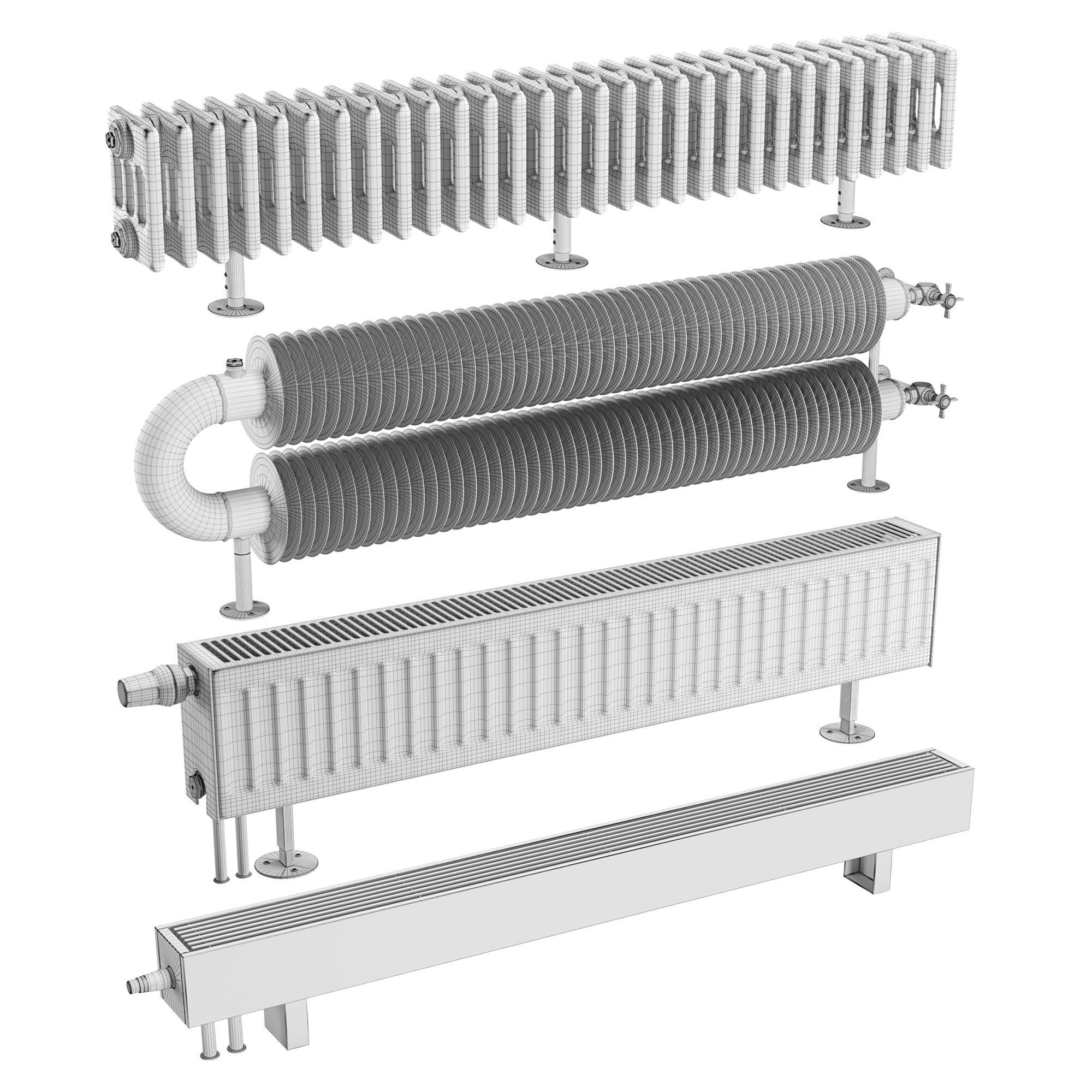 Radiator Set 1 3D model | CGTrader