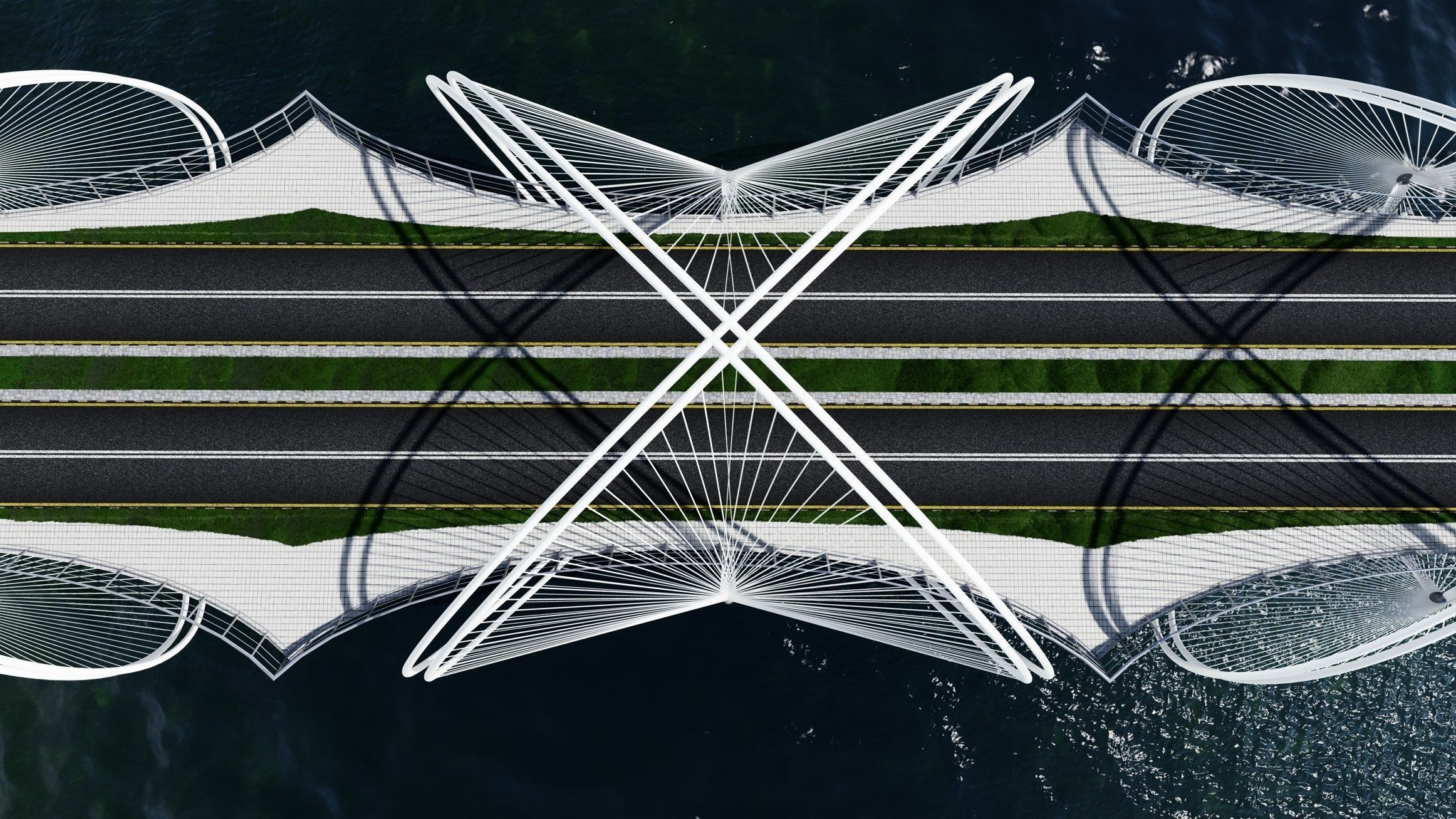 Parametric Futuristic Bridge 3D model | CGTrader