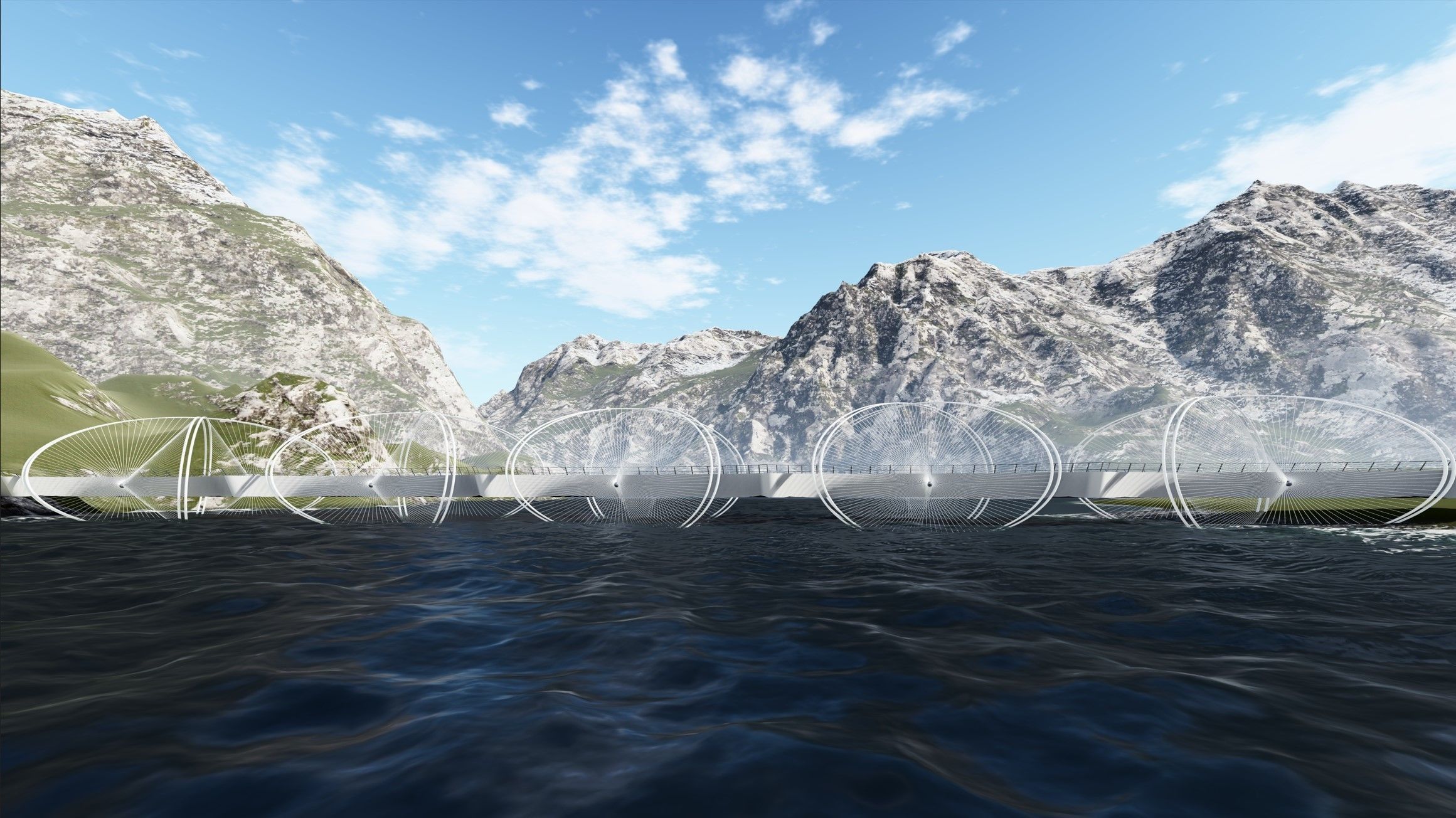 Parametric Futuristic Bridge 3D model | CGTrader