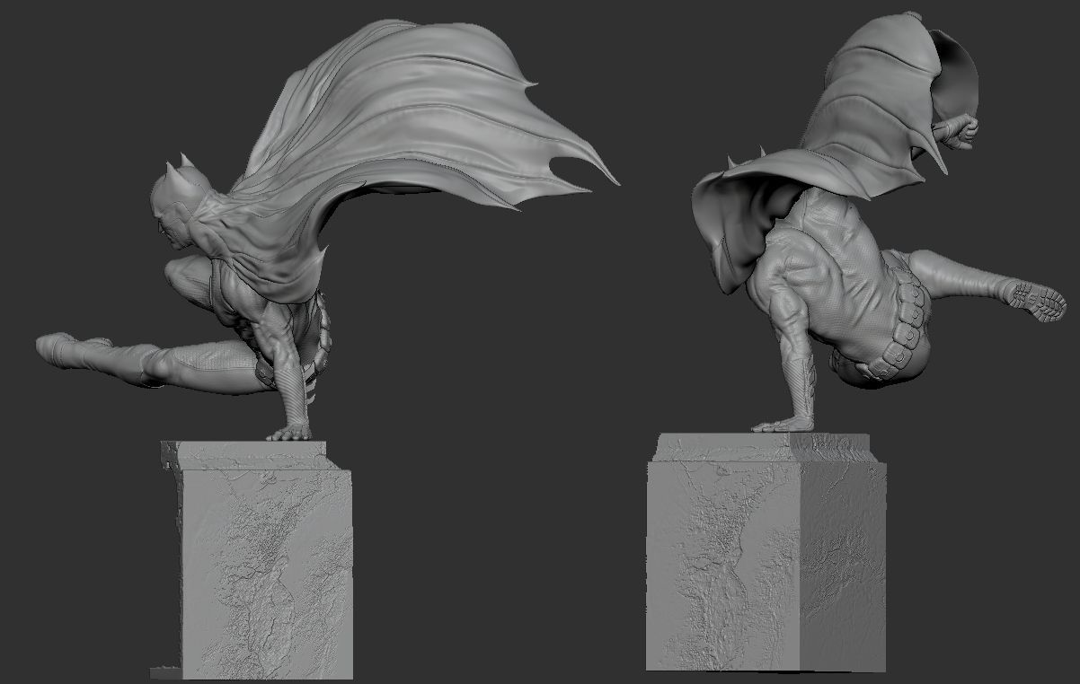 Batman Dinamic Pose 1-4 scale 3D model 3D printable | CGTrader