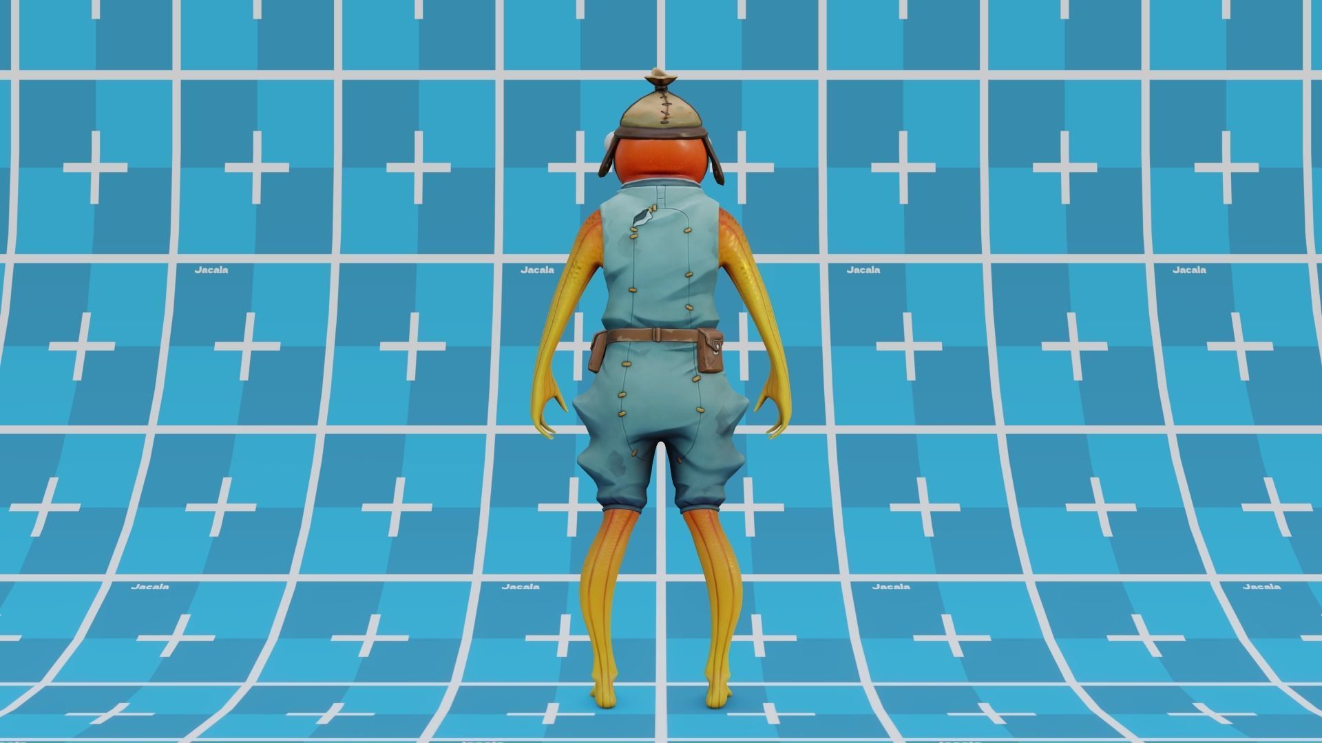 FORTNITE Fishstick SKIN FREE free 3D model rigged | CGTrader