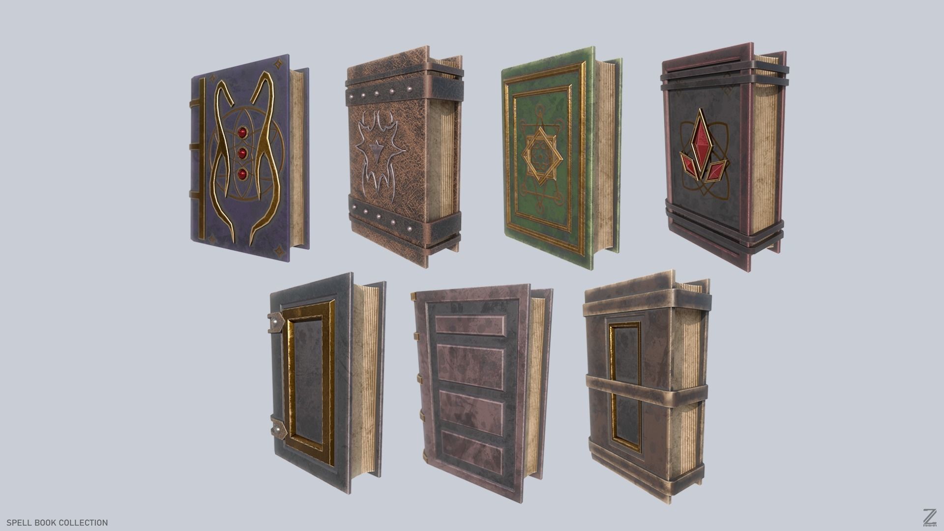Spellbook collection VR / AR / low-poly | CGTrader