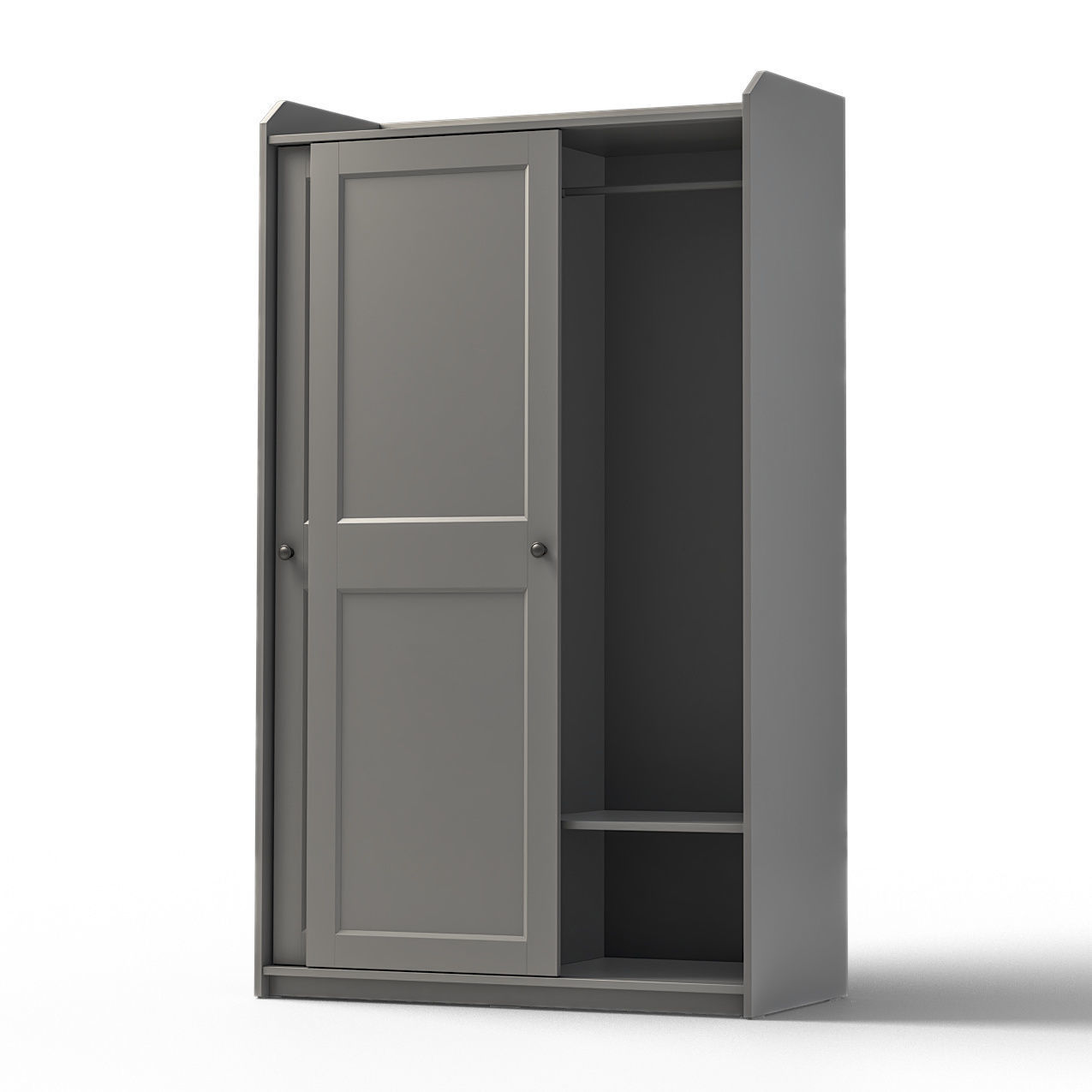 HAUGA - Wardrobe with sliding doors 3D model | CGTrader