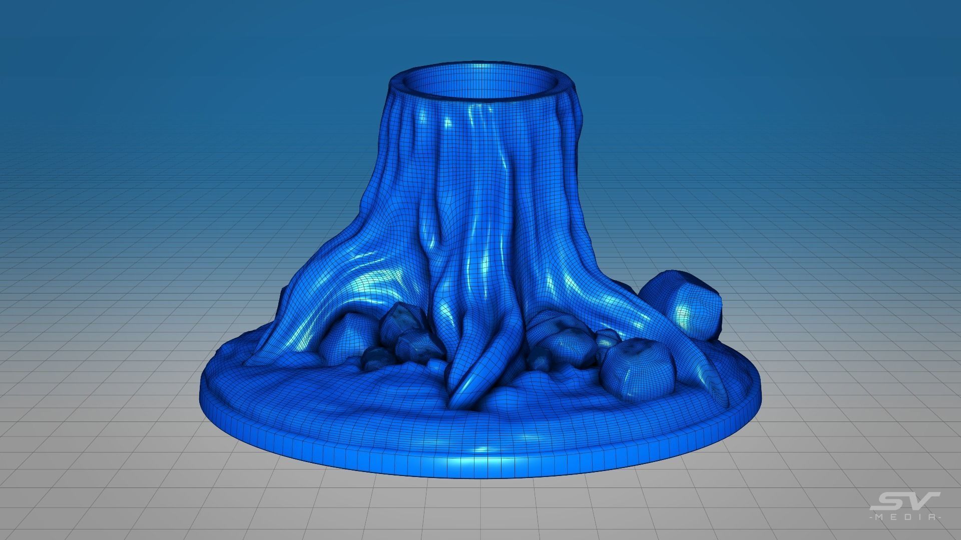 Tree Trunk Pen Stand 3D model 3D printable | CGTrader