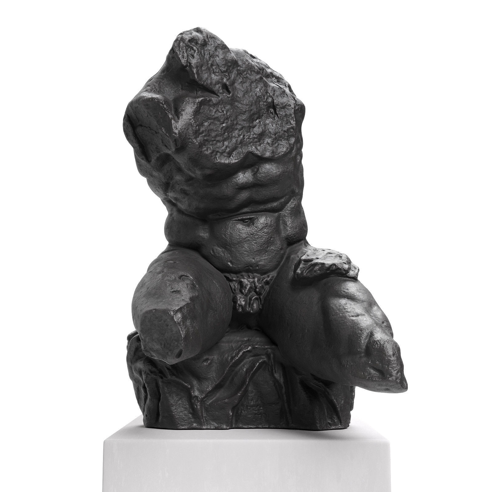 Belvedere Torso sculpture black 3D model | CGTrader