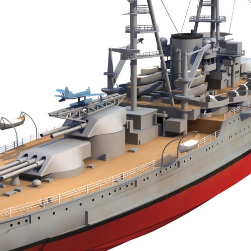 BB 36 USS Nevada 1941 3D Model .lwo .lw .lws - CGTrader.com