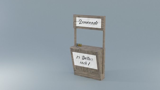 3D model Lemonade Stand VR / AR / low-poly | CGTrader