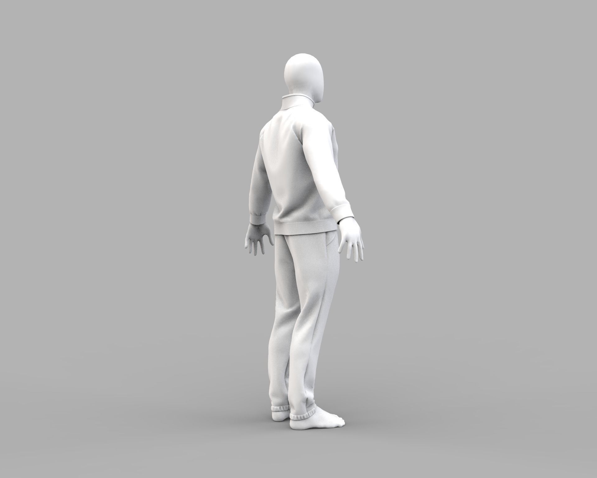 Men tracksuit sports jacket sweat pants Marvelous Designer 3D model ...