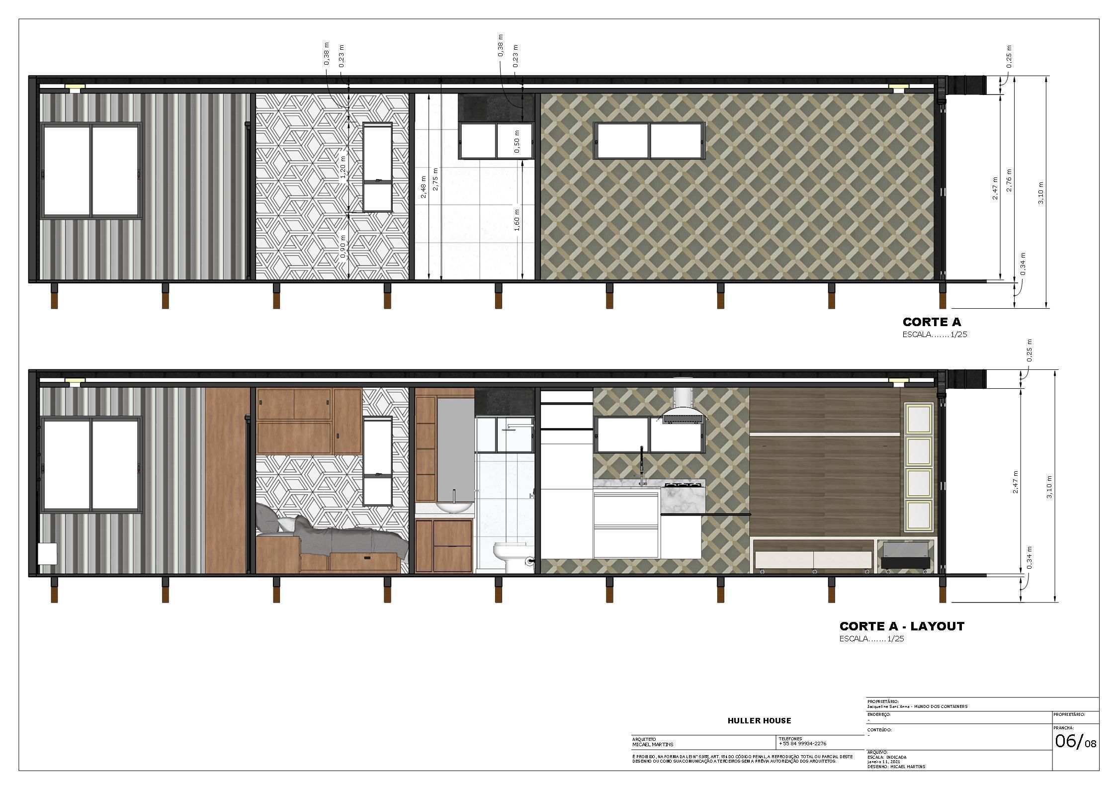 Tiny House Modular Architecture - 40ft Container - FULL DESIGN 3D model ...