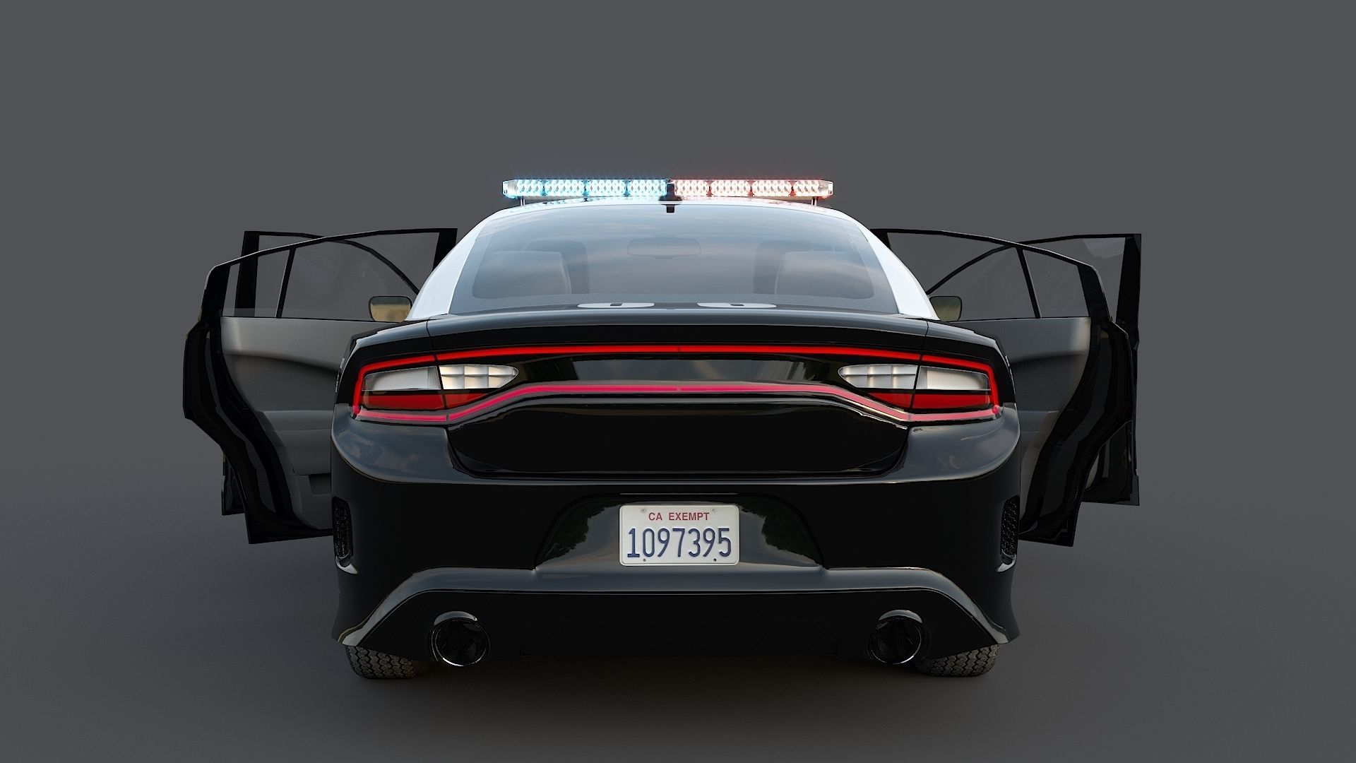 3D model Police car Dodge Charger SRT Hellcat LAPD VR / AR / low-poly ...