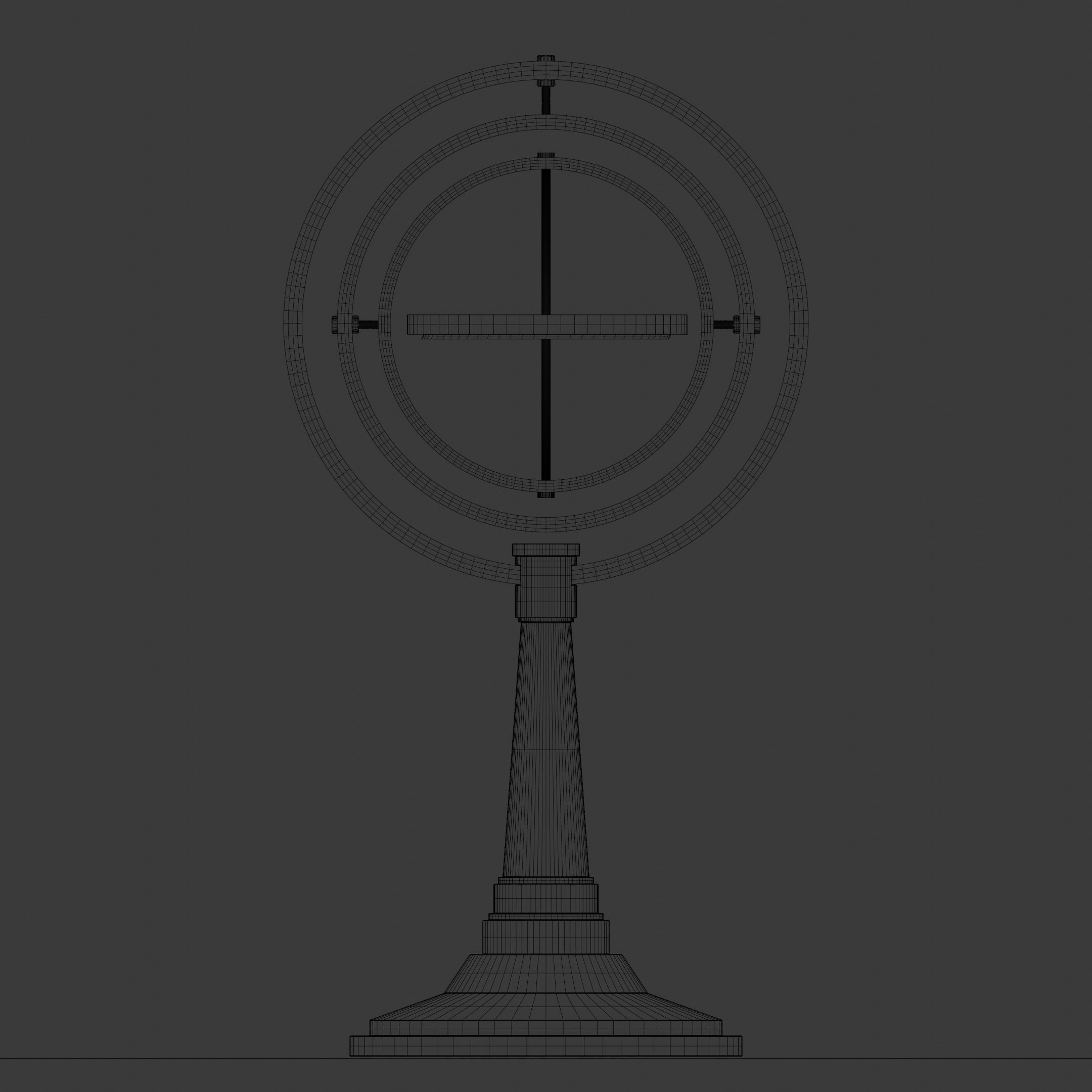 Gyroscope gold globe free 3D model animated | CGTrader