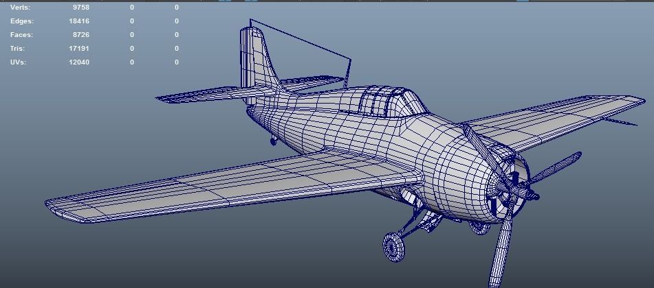 3D model Grumman F4F Wildcat VR / AR / low-poly | CGTrader