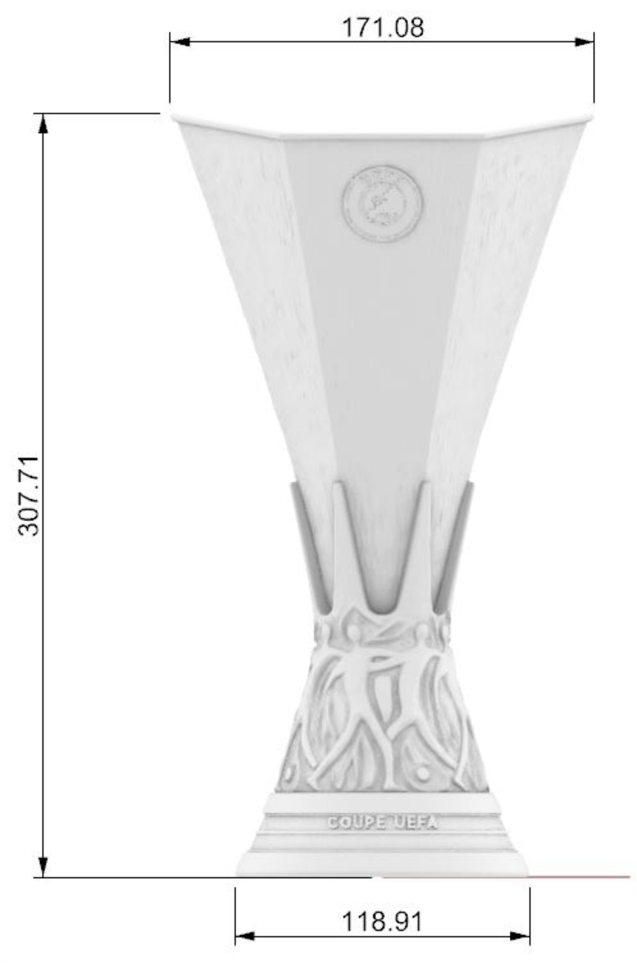 Trophy Cup UEFA 3D model 3D printable | CGTrader