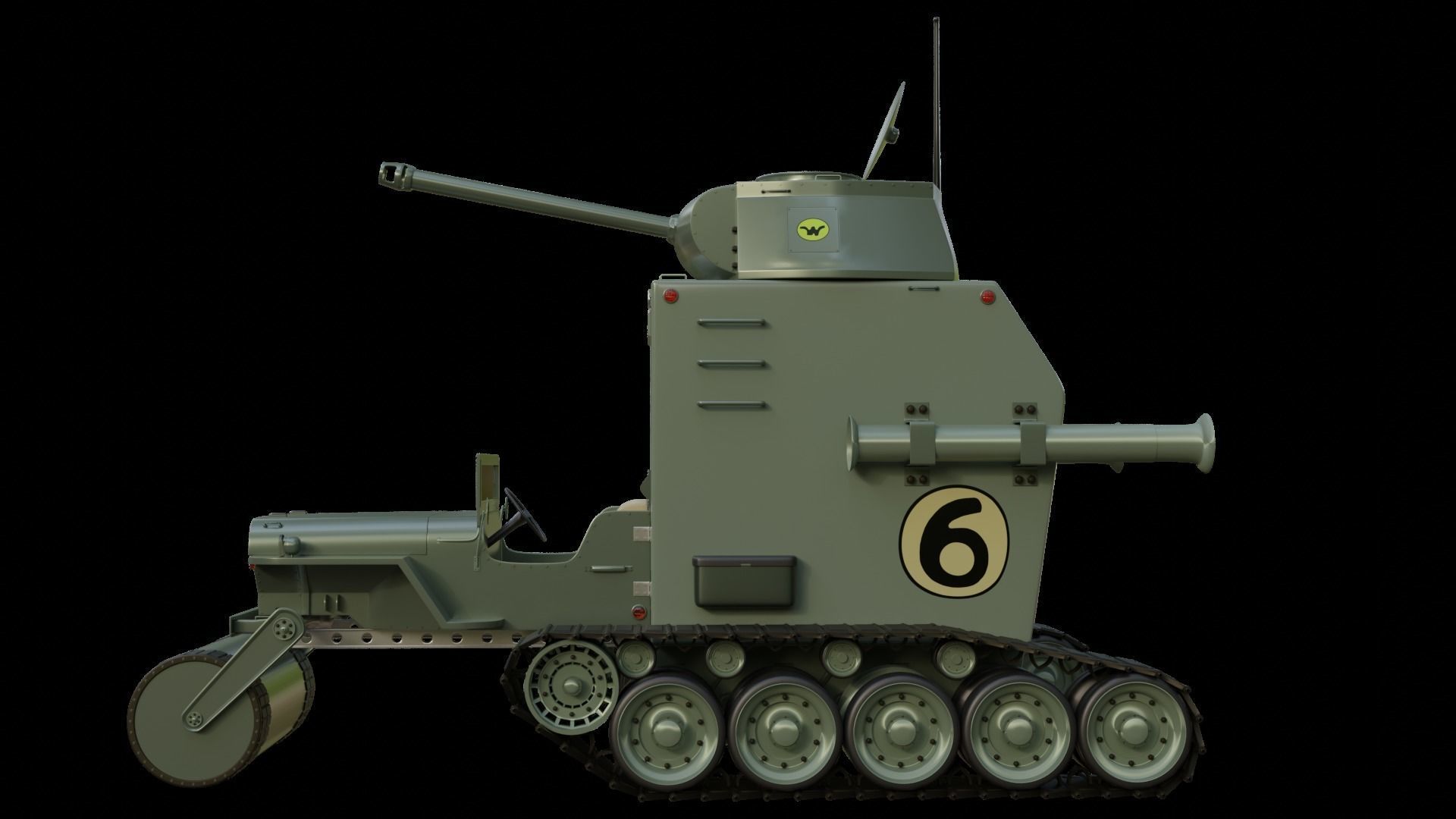 3D model Race Car 06 Army Surplus Special from Wacky Races VR / AR ...