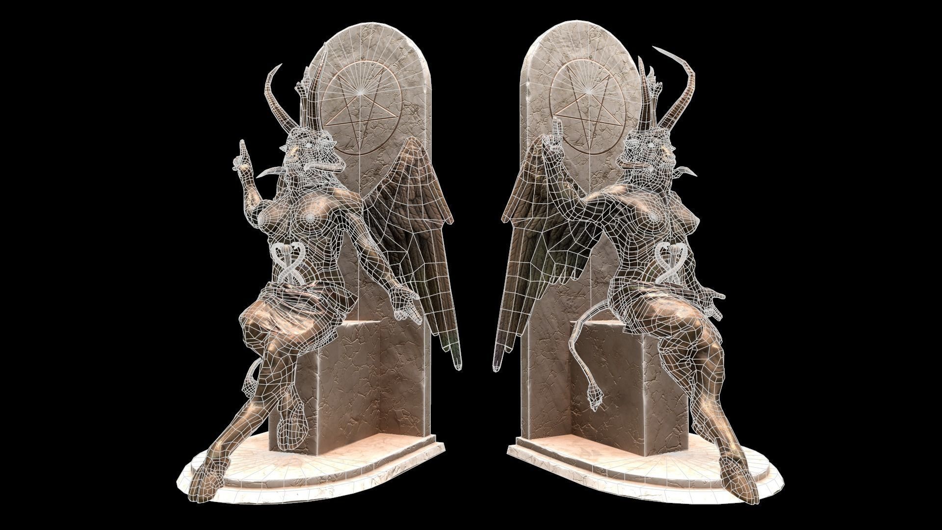 3D model Statue of Baphomet VR / AR / low-poly | CGTrader