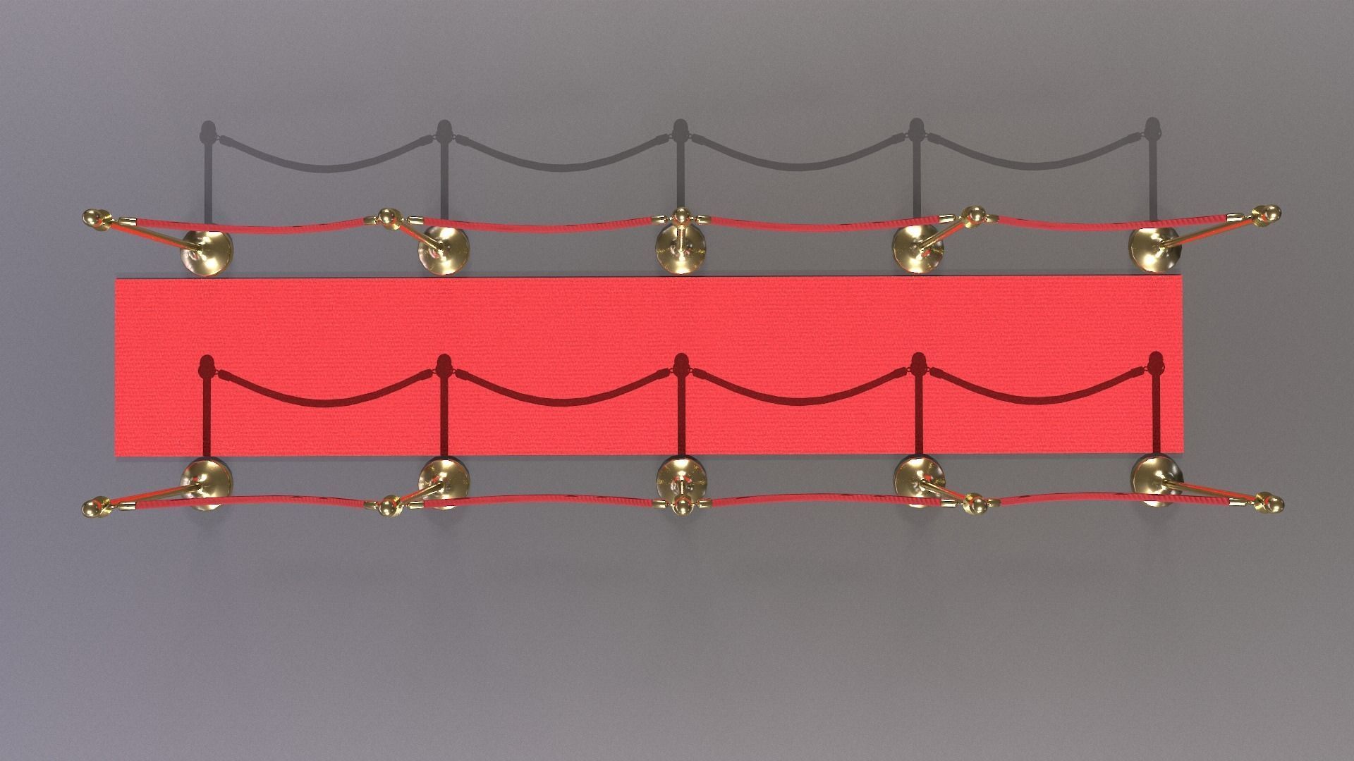 3D model Modular Red Carpet Kit VR / AR / low-poly | CGTrader