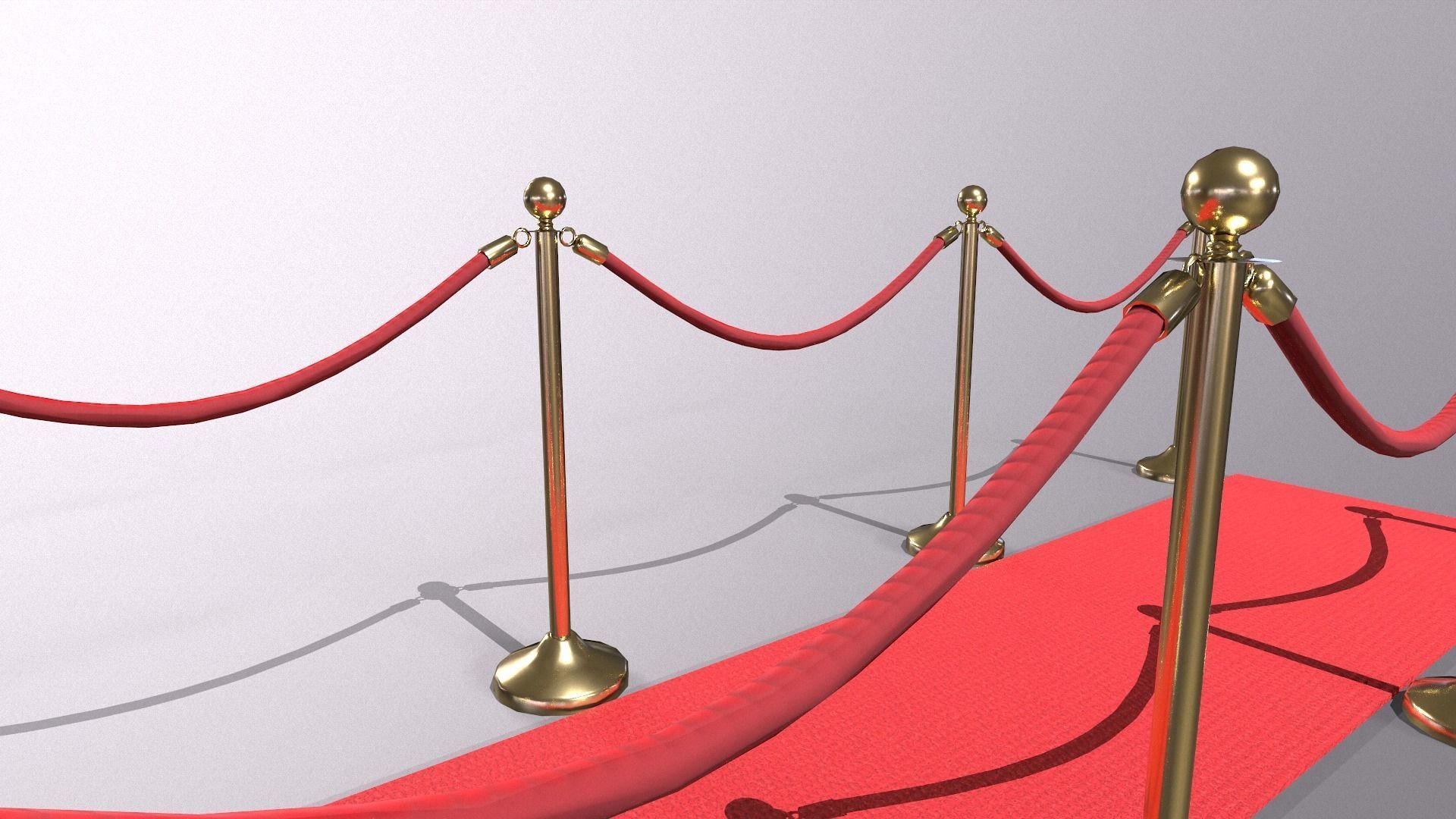 3D model Modular Red Carpet Kit VR / AR / low-poly | CGTrader