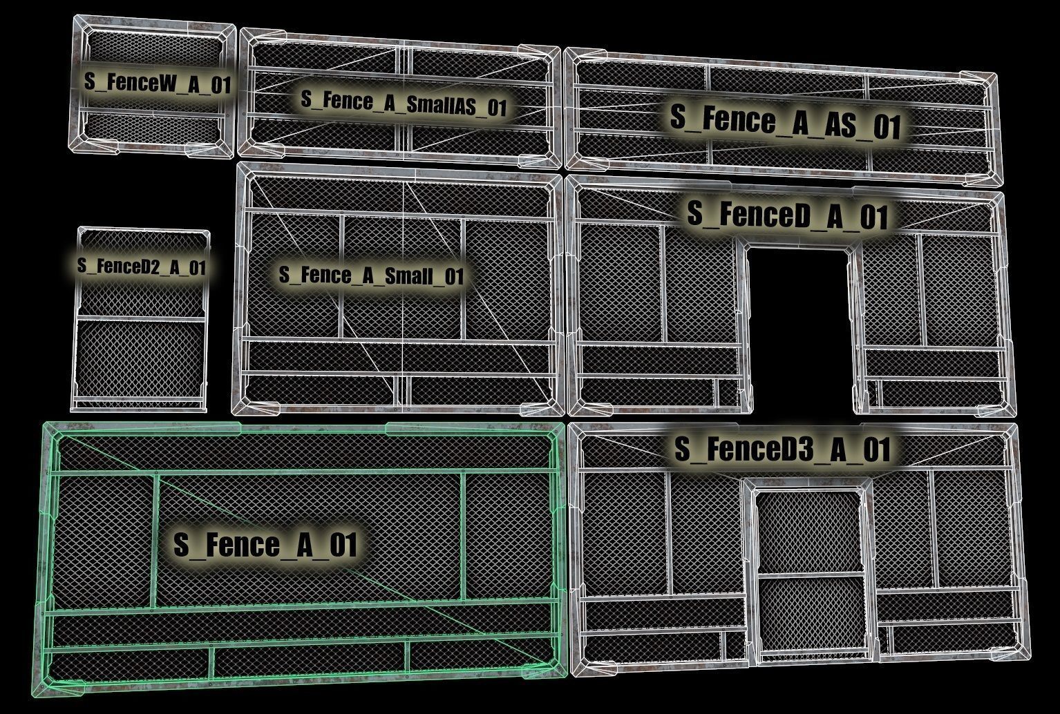 3D Model Collection sci fi walls - architectural modular kit VR / AR ...