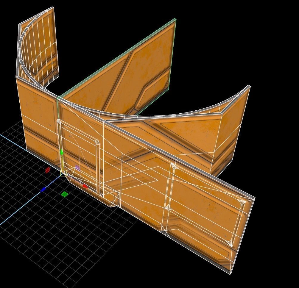 3D Model Collection sci fi walls - architectural modular kit VR / AR ...