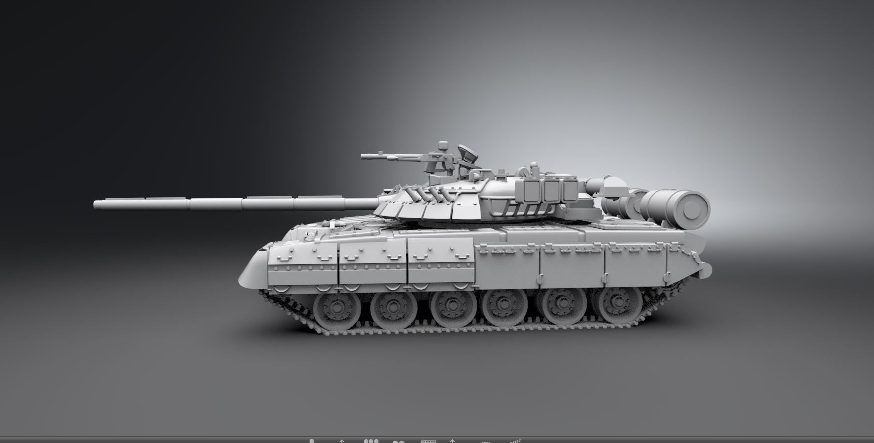 T80U Tank scale model 3D model 3D printable | CGTrader