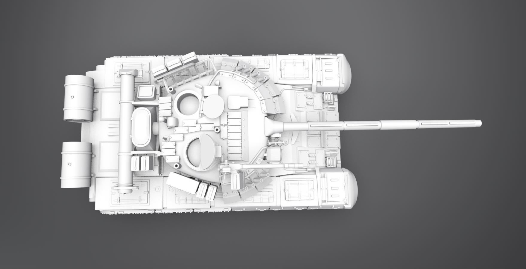 T80U Tank scale model 3D model 3D printable | CGTrader