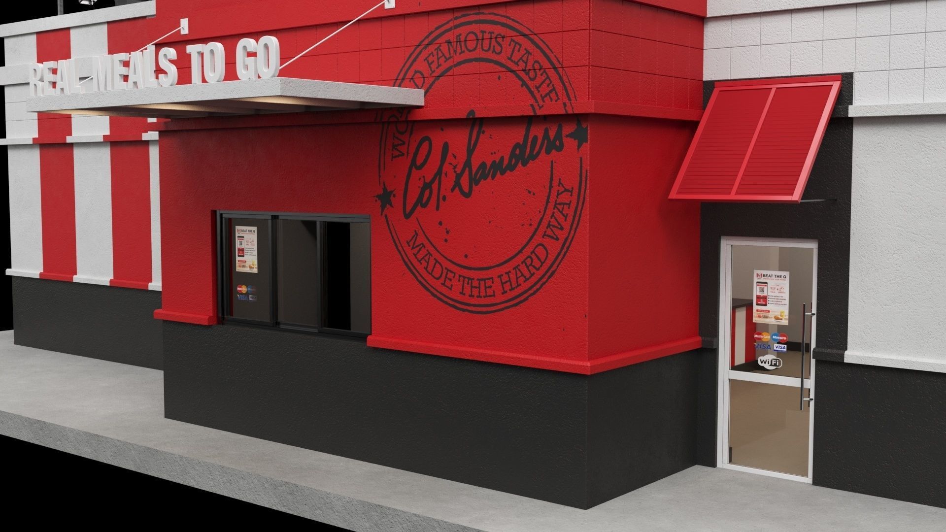 KFC Building 3D model | CGTrader