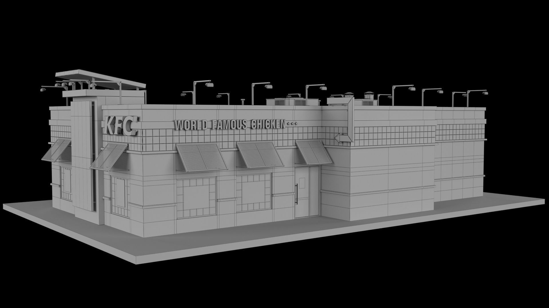 KFC Building 3D model | CGTrader