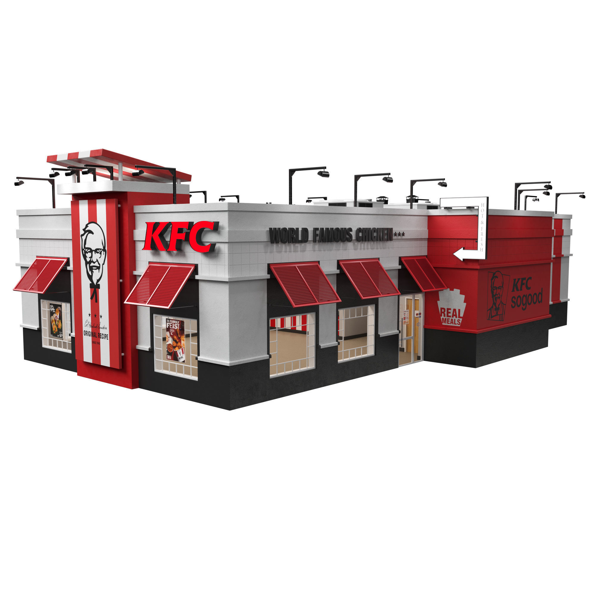 KFC Building 3D model | CGTrader