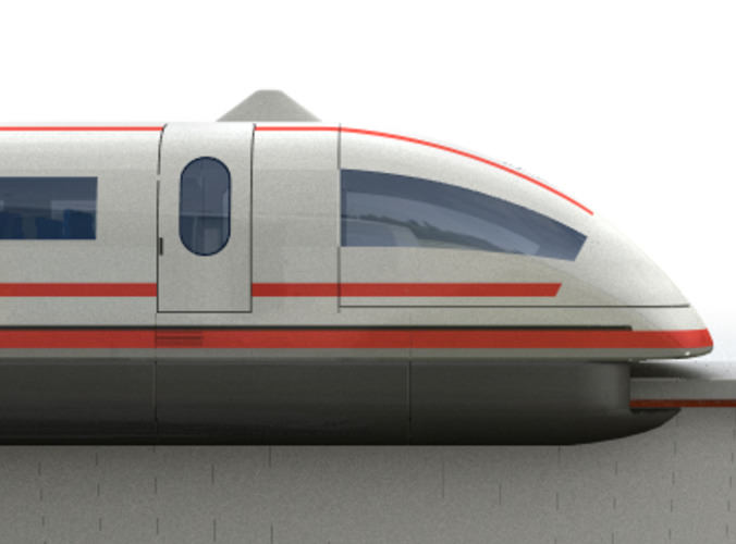 MagLev Train 3D Model 3DS LWO LW LWS | CGTrader.com