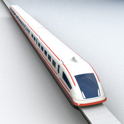 MagLev Train 3D Model 3DS LWO LW LWS | CGTrader.com