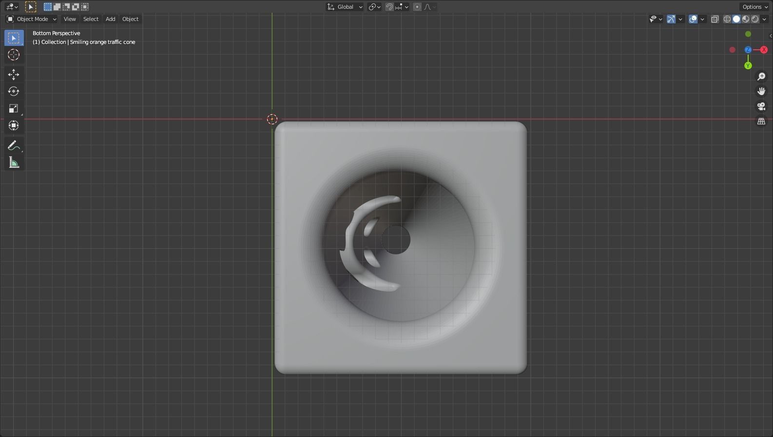 Smiling traffic cone 3D model 3D printable | CGTrader