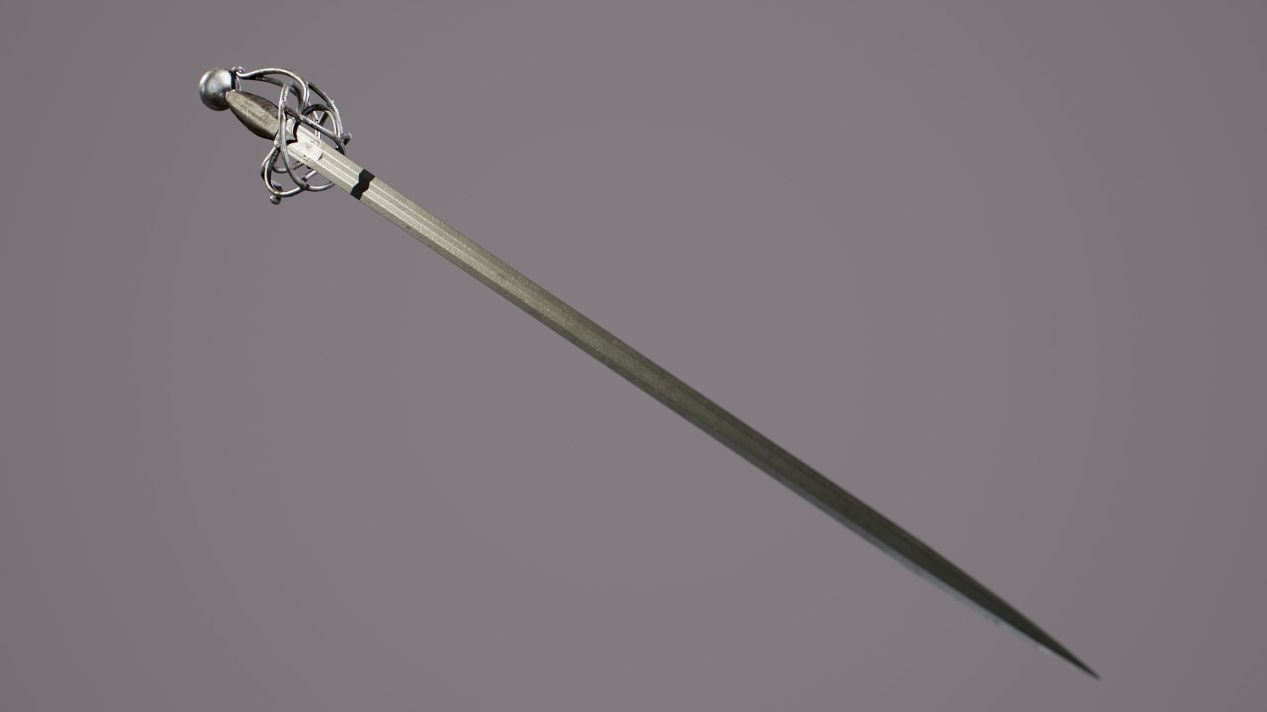 3D model Rapier sword PBR 3d model VR / AR / low-poly | CGTrader