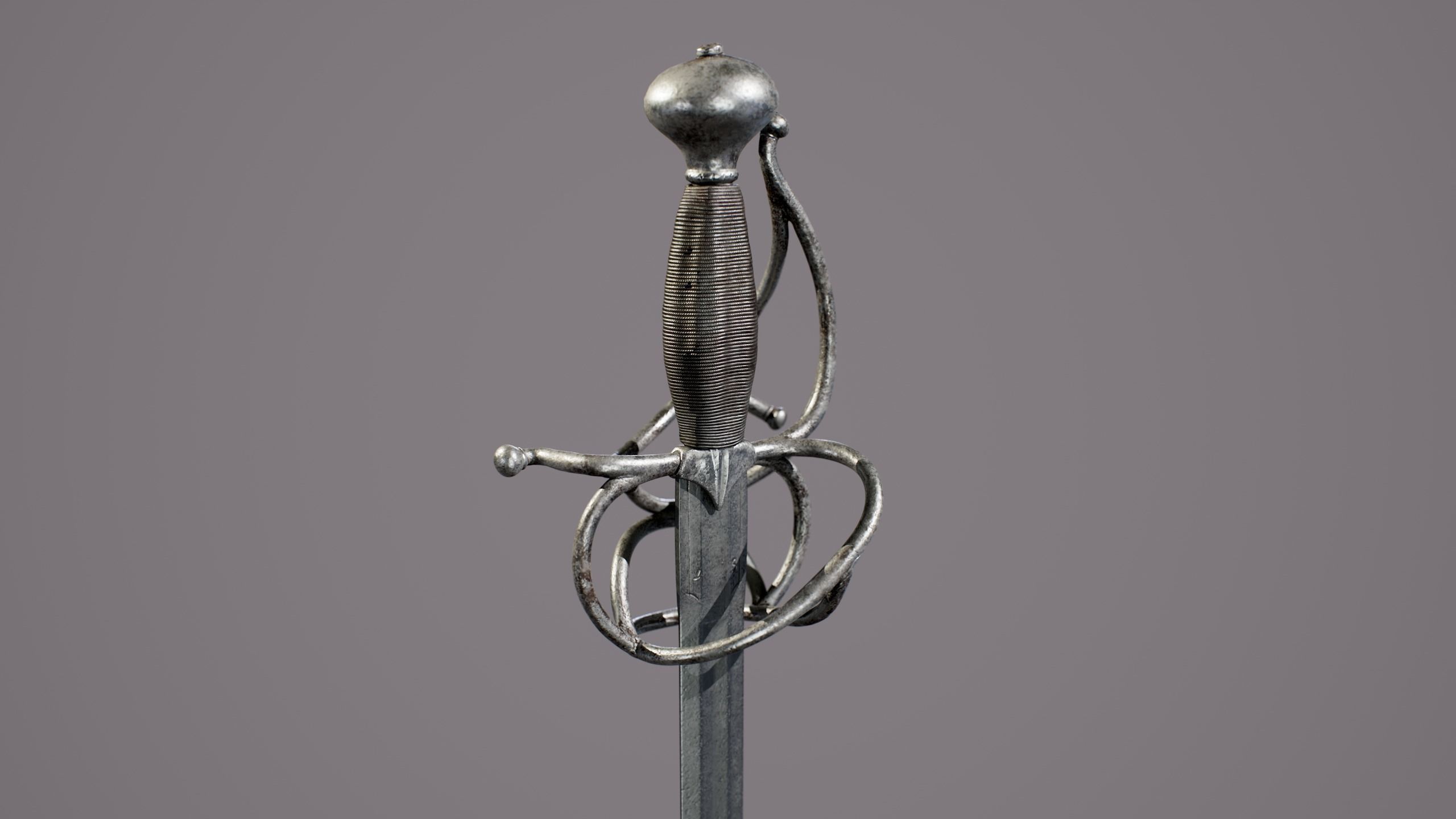 3D model Rapier sword PBR 3d model VR / AR / low-poly | CGTrader