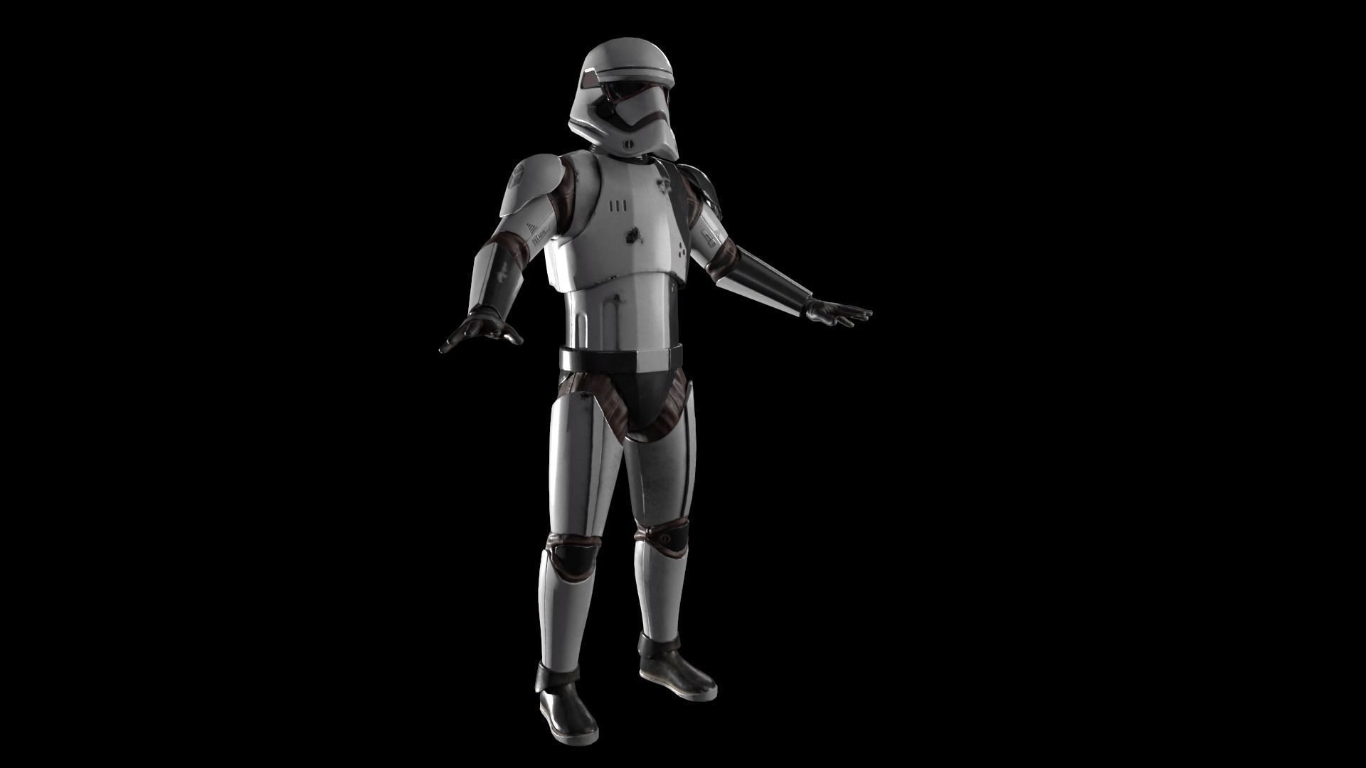 3D model Storm Trooper rigged PBR game character VR / AR / low-poly ...