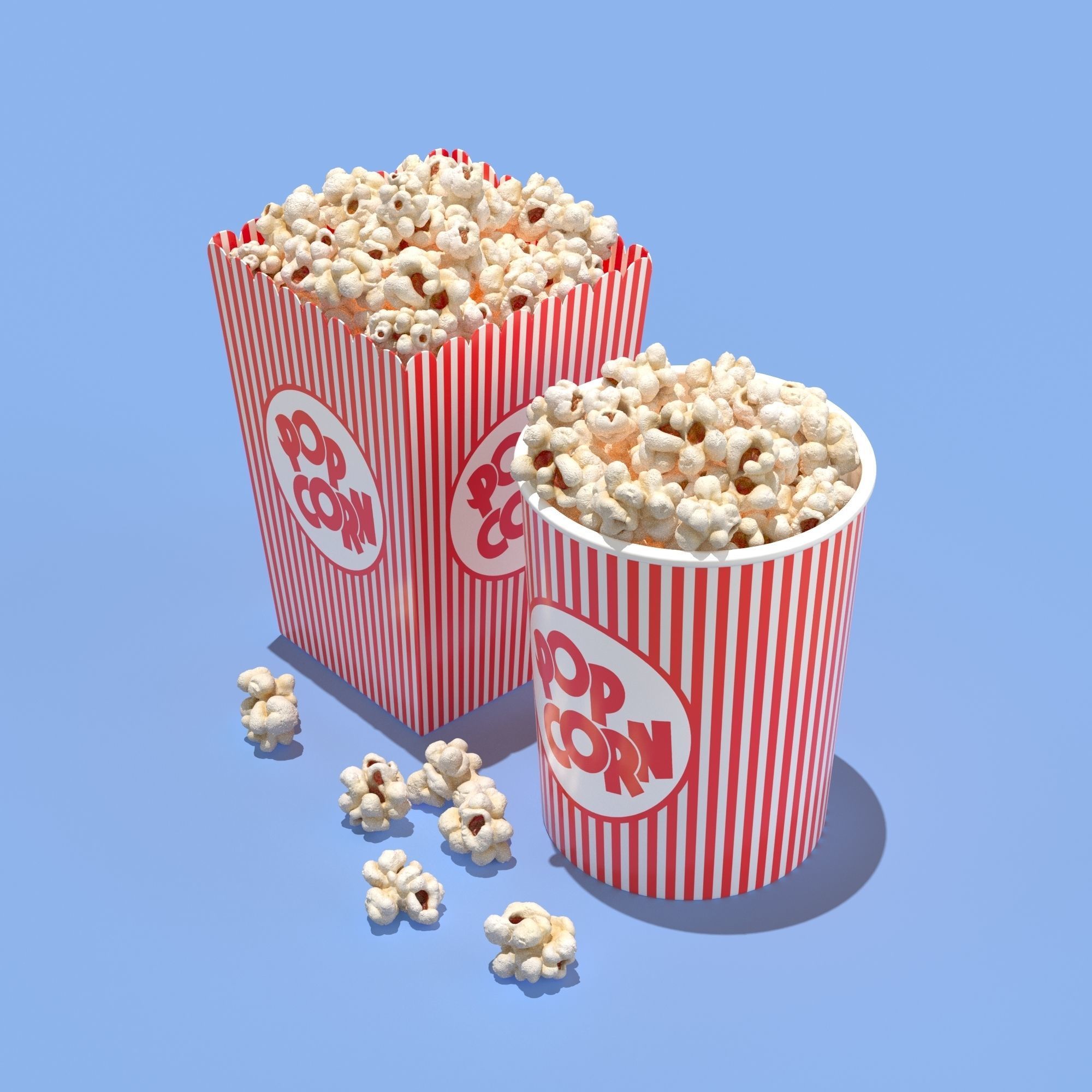 Popcorn Bucket 3D model | CGTrader