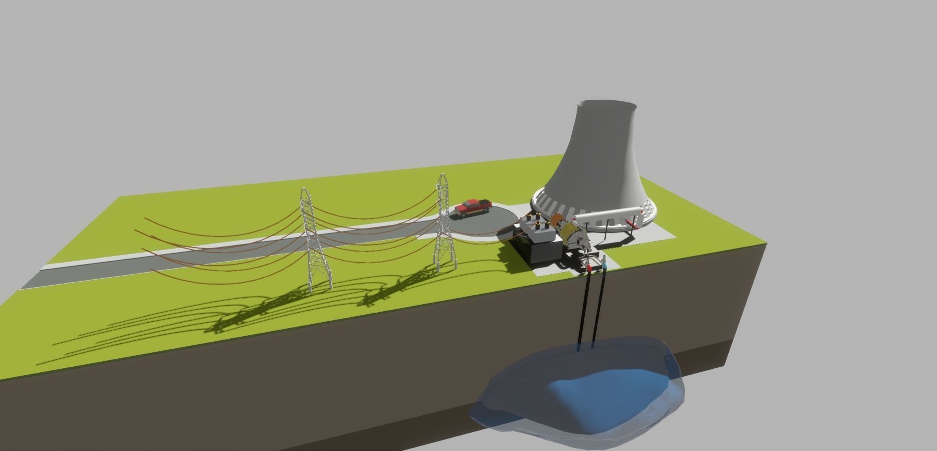 Geothermal plant free 3D model | CGTrader