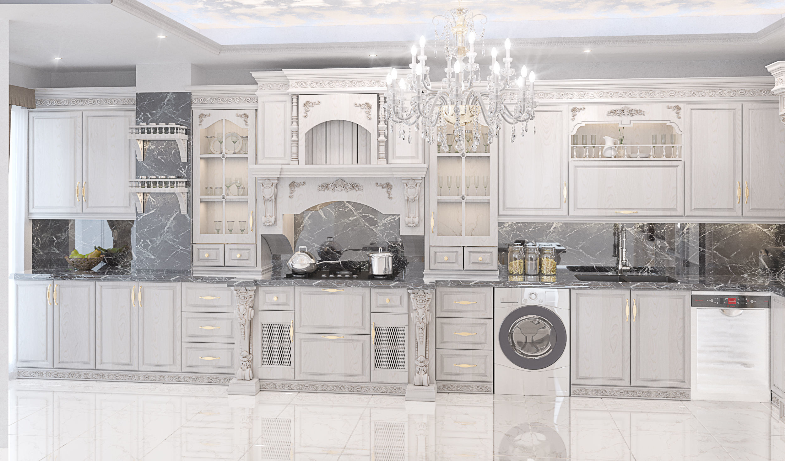 Classic kitchen design 3D model | CGTrader