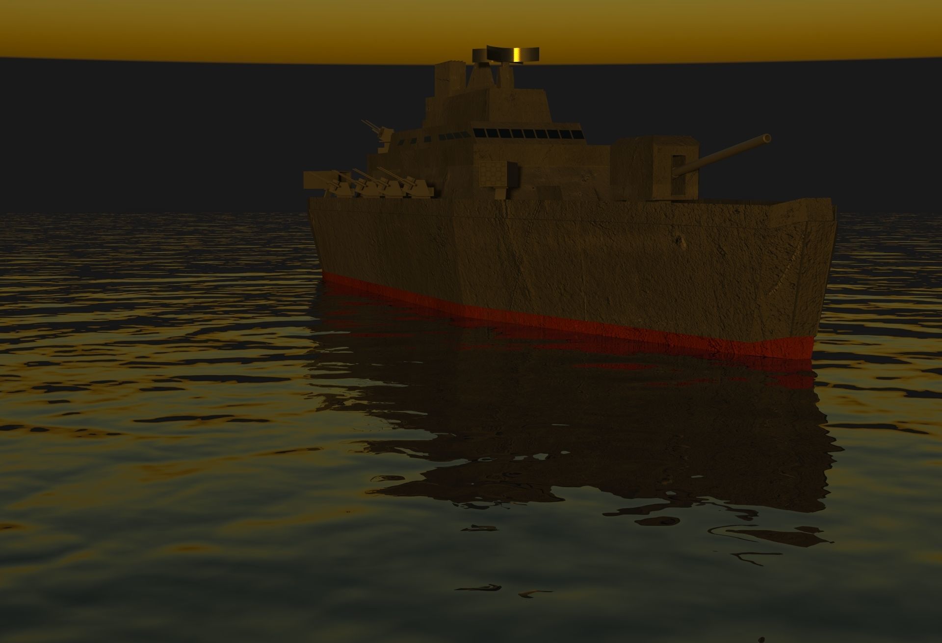 Destroyer Coastal Fleet Ship 3D model | CGTrader