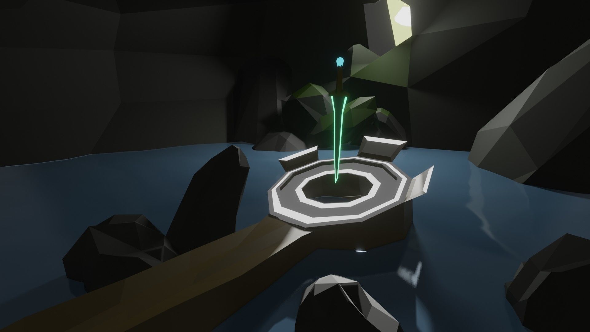 3D model Sword animated cave VR / AR / low-poly | CGTrader