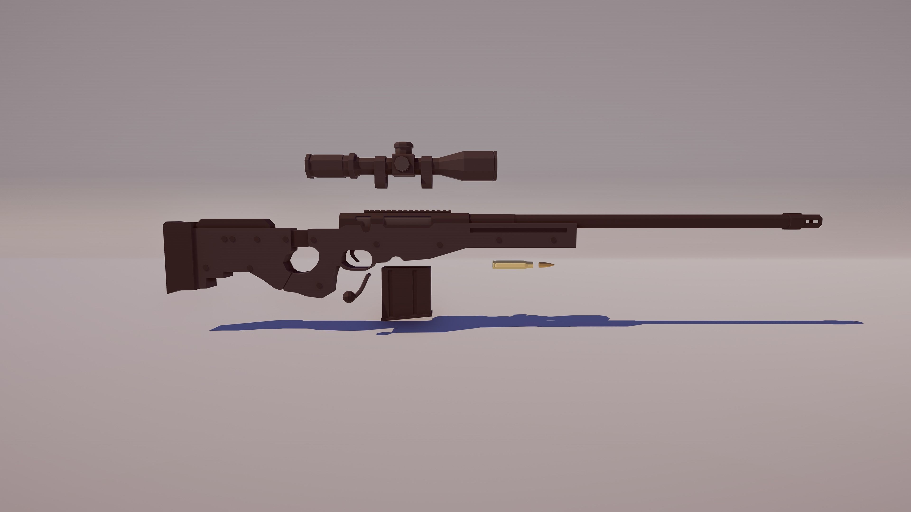 3D model Low Poly FPS Weapons Pack - 3D models for Game VR / AR / low ...