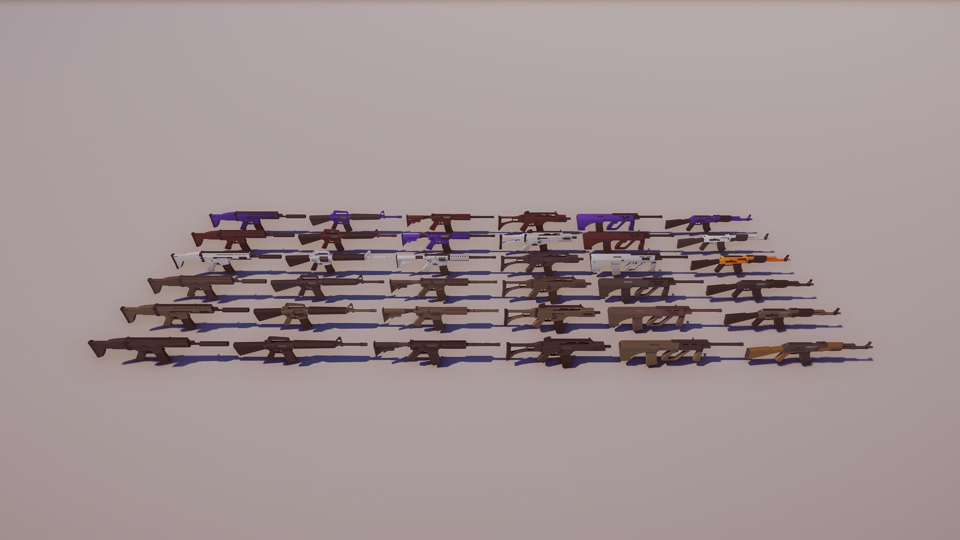 3D model Low Poly FPS Weapons Pack - 3D models for Game VR / AR / low ...