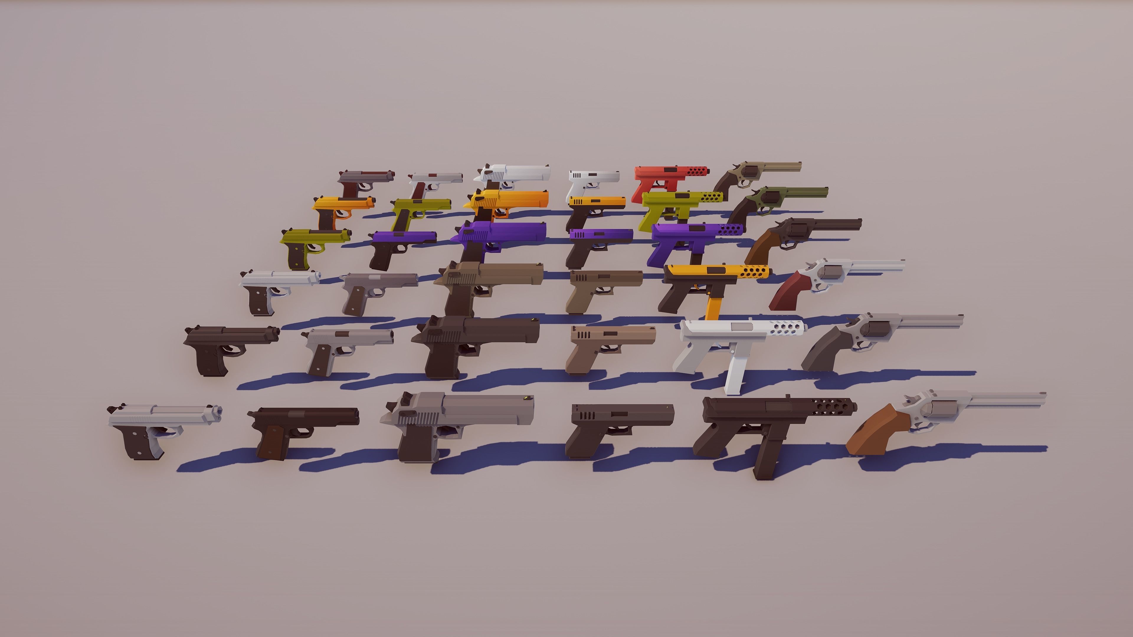 3D model Low Poly FPS Weapons Pack - 3D models for Game VR / AR / low ...