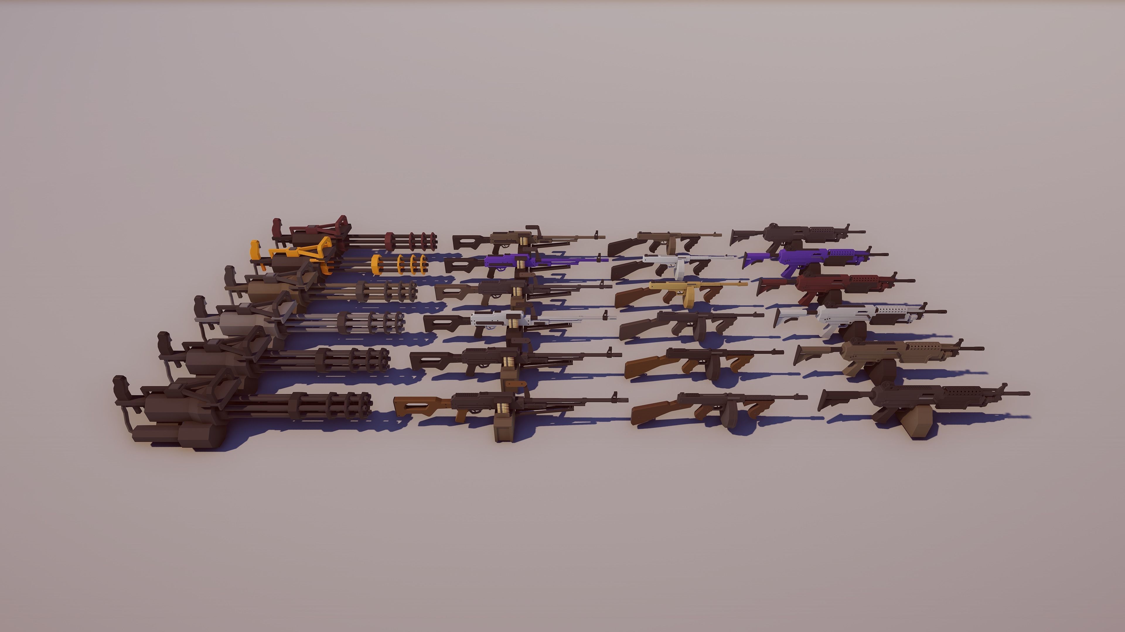 3D model Low Poly FPS Weapons Pack - 3D models for Game VR / AR / low ...