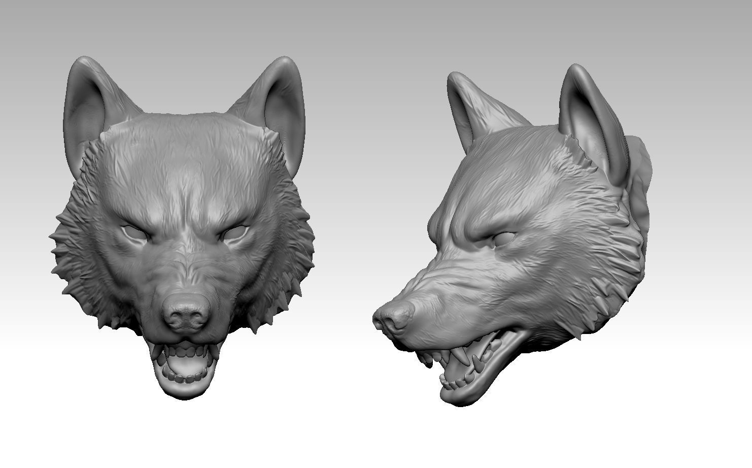 wolf alpha 3D model 3D printable | CGTrader