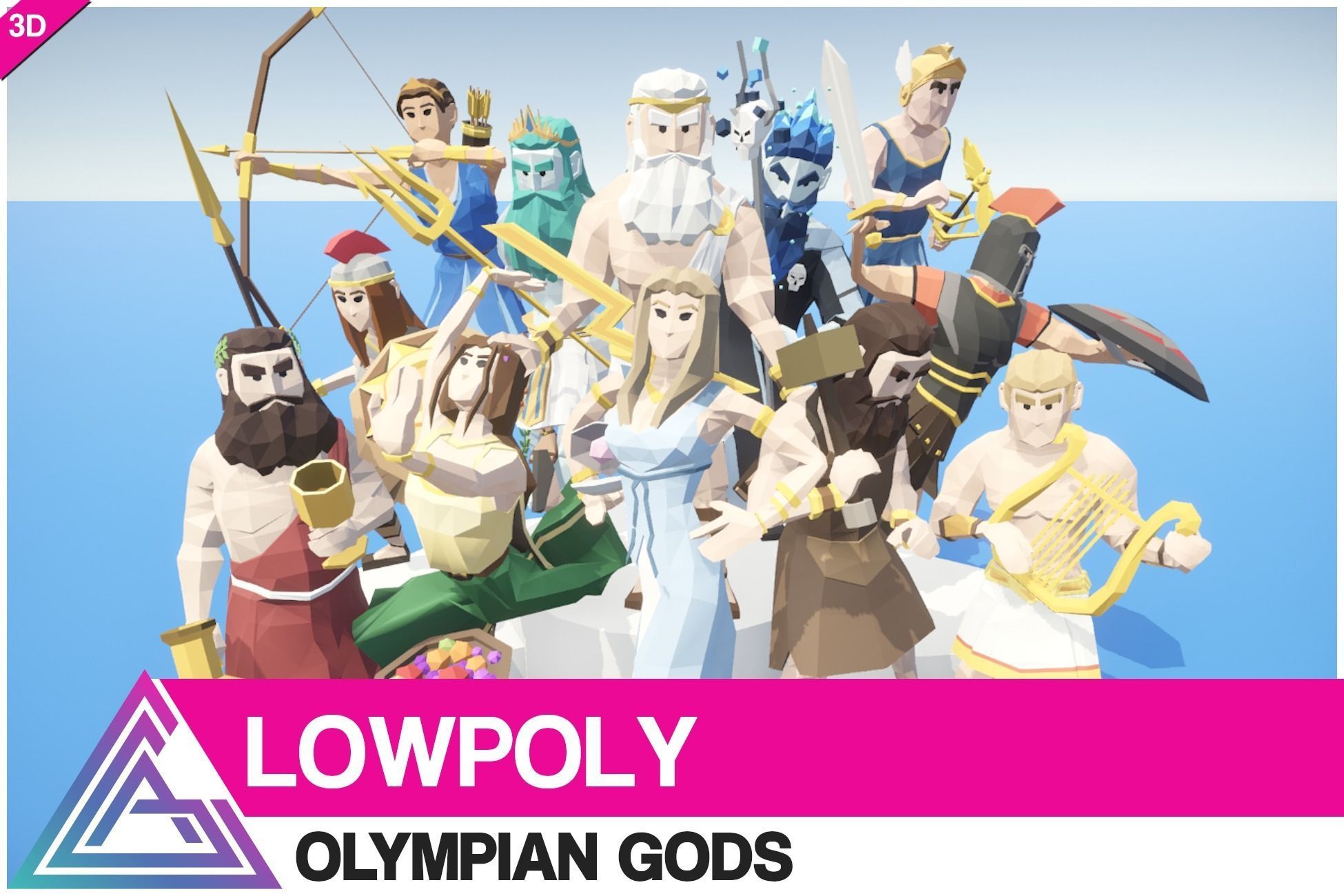 3D model LOWPOLY - Olympian Gods VR / AR / low-poly | CGTrader