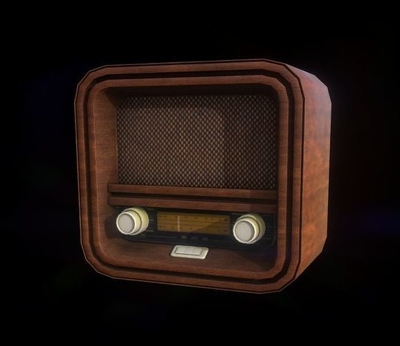 3D model Radio retro VR / AR / low-poly | CGTrader