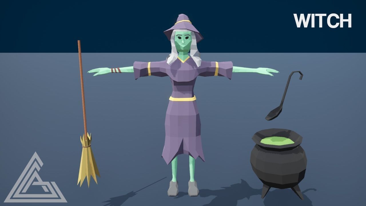 3D model LOWPOLY - Halloween Monsters VR / AR / low-poly | CGTrader