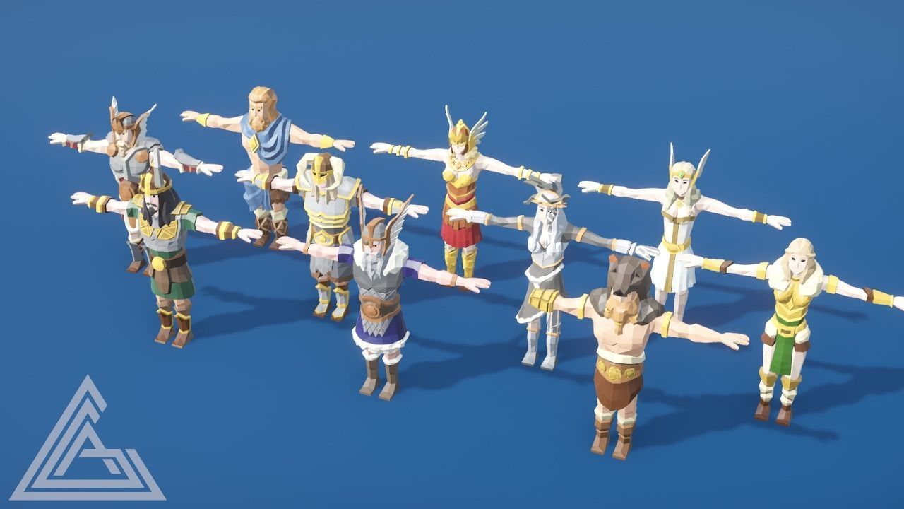 3D model LOWPOLY - Norse Gods VR / AR / low-poly | CGTrader