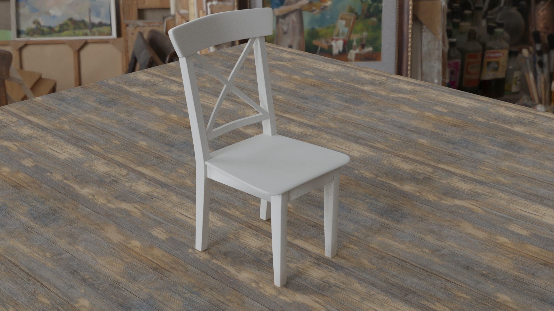 Simple but elegant kitchen chair free 3D model | CGTrader