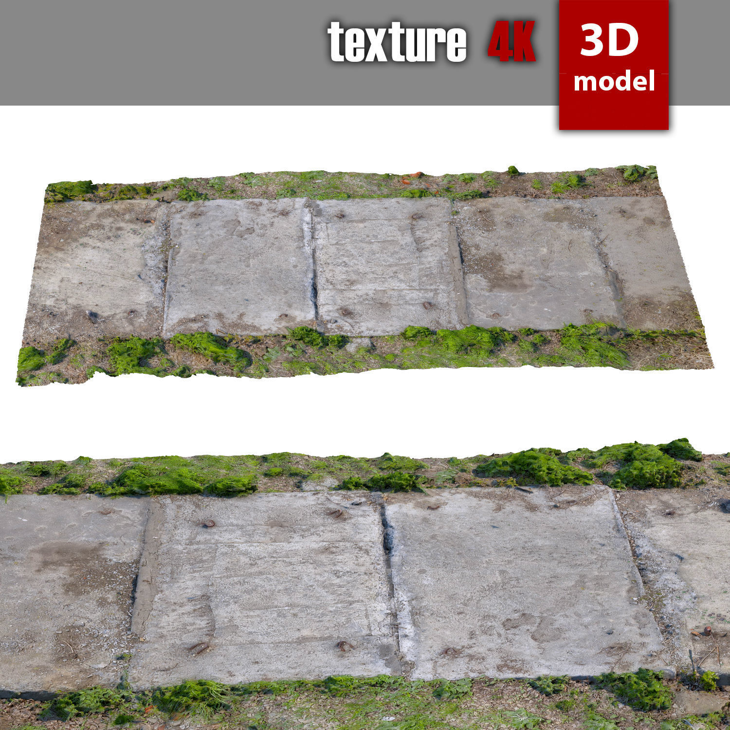 3D model 247 Concrete slabs VR / AR / low-poly | CGTrader
